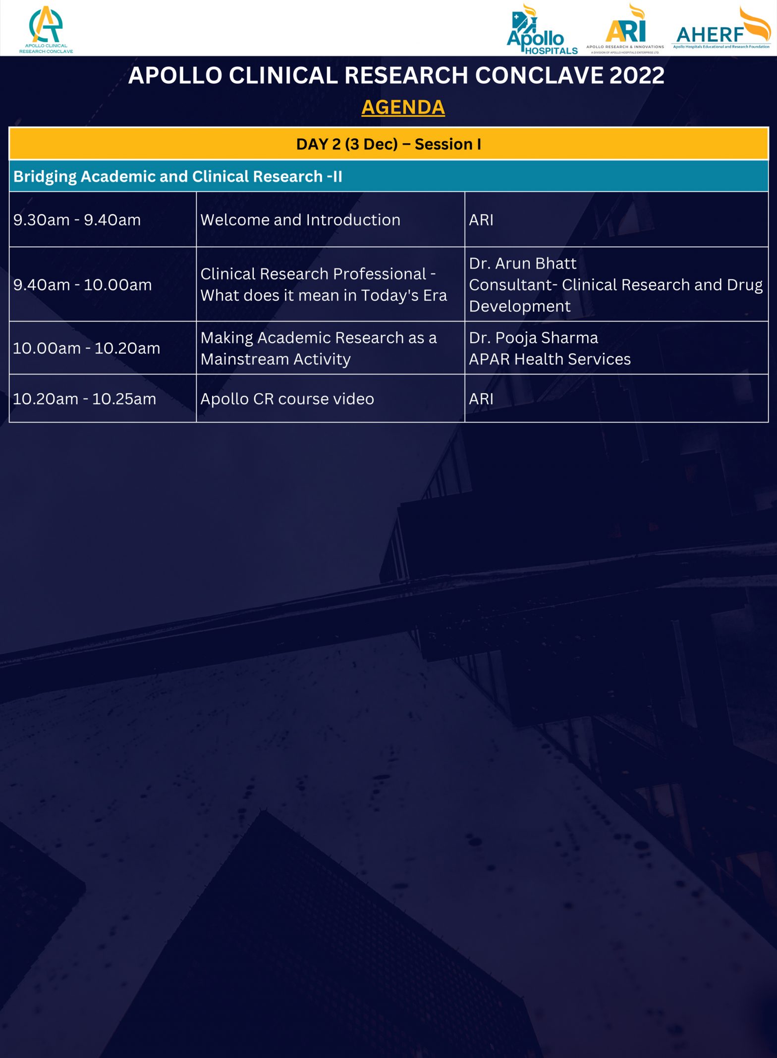 Apollo Clinical Research Conclave 2022 - Apollo Hospitals - Apollo Hospitals